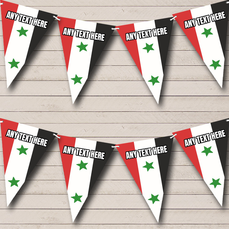 Party Banner Bunting Syrian Flag Syria Personalised Carnival, Fete ...