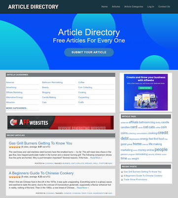 Article Directory Website Business For Sale - Work From Home & Earn ...