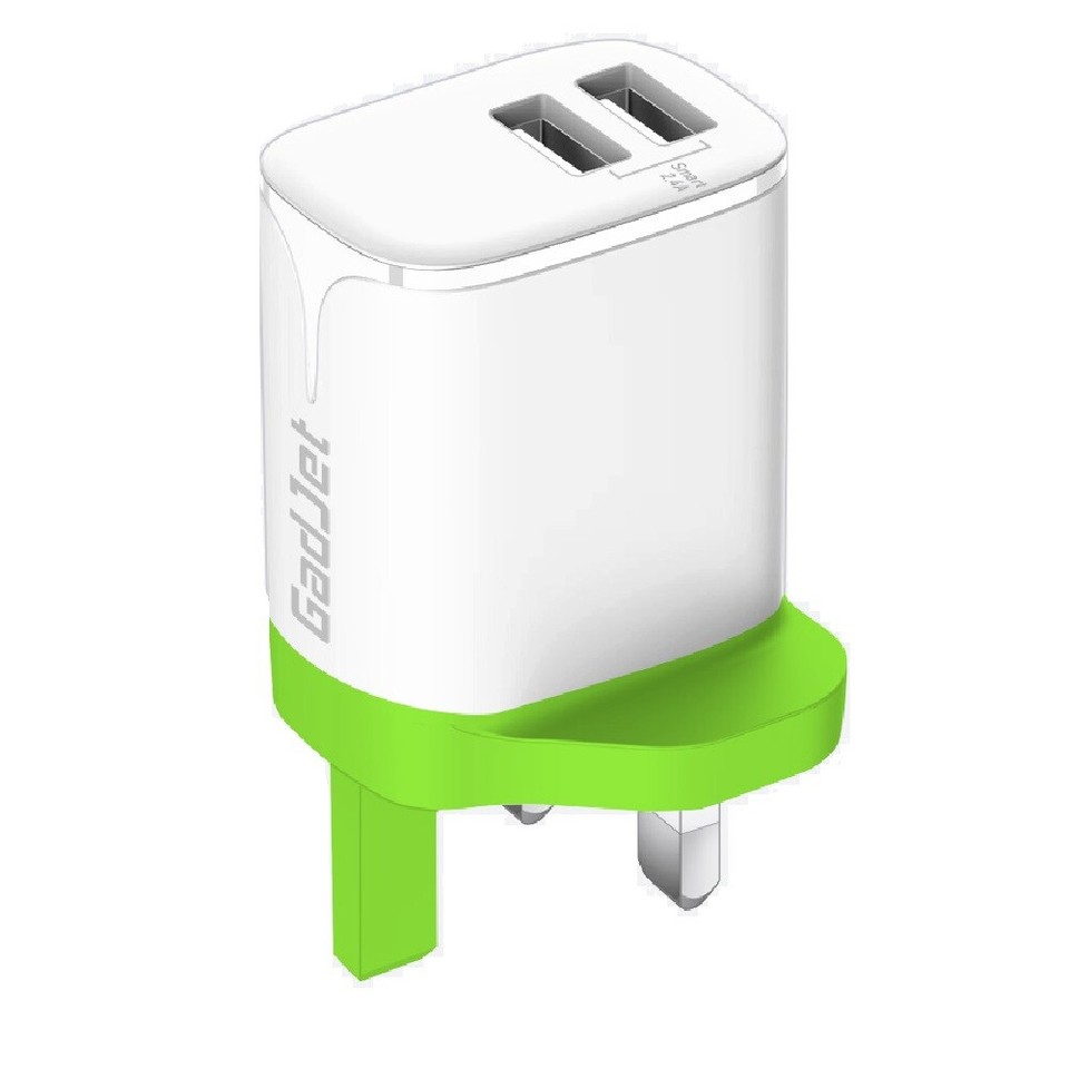 Home Charger Mains USB 3 Pin UK Wall Plug Adapter Charging for Phones ...