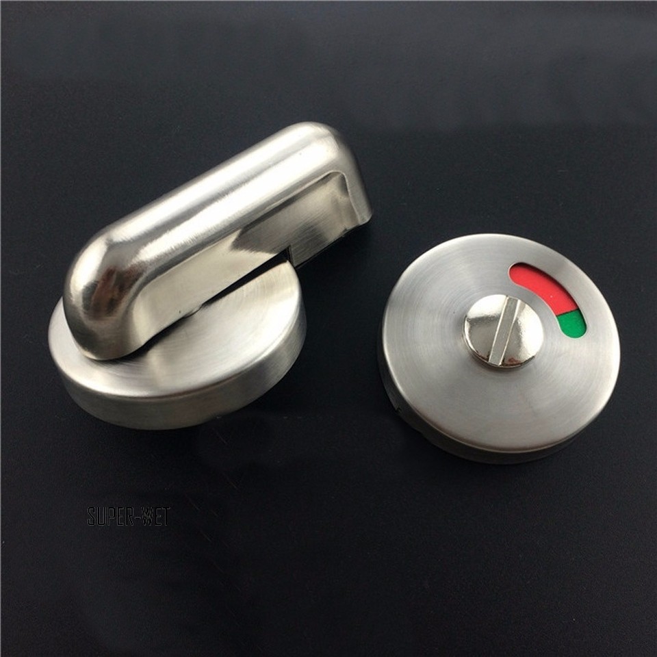 304 Stainless Steel Bathroom Toilet Door Indicator Turn Lock Latch Bolt ...