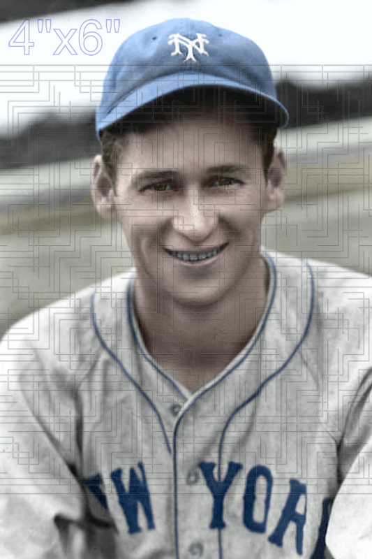 Tom Hafey - 1939 New York Giants - choose a style - colorized print | eBay