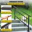 VEVOR Iron Handrail Stair Railing Hand Rail Kit 0-5 Steps Outdoor Black ...