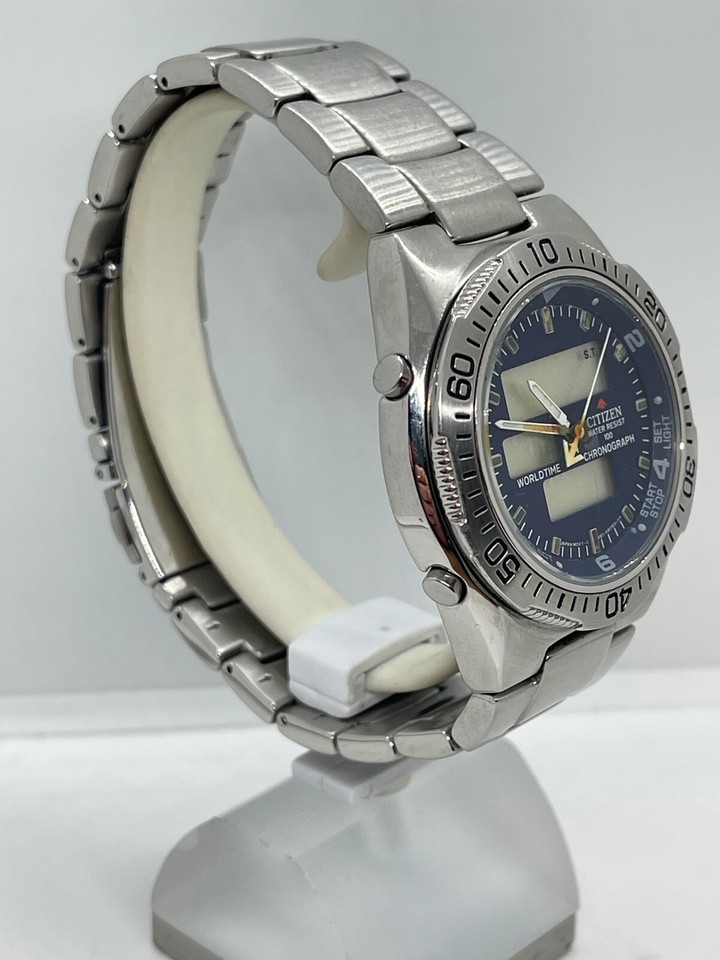 Citizen C460-R30215 Ana-Digital Alarm Chrono Vintage Wrist Watch Japan ...