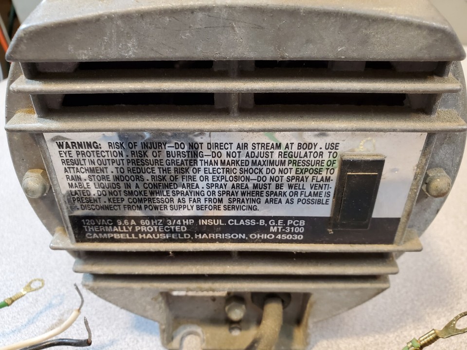 Campbell Hausfeld MT3100 PowerPal Air Compressor Only MT500101, 120V 9 ...