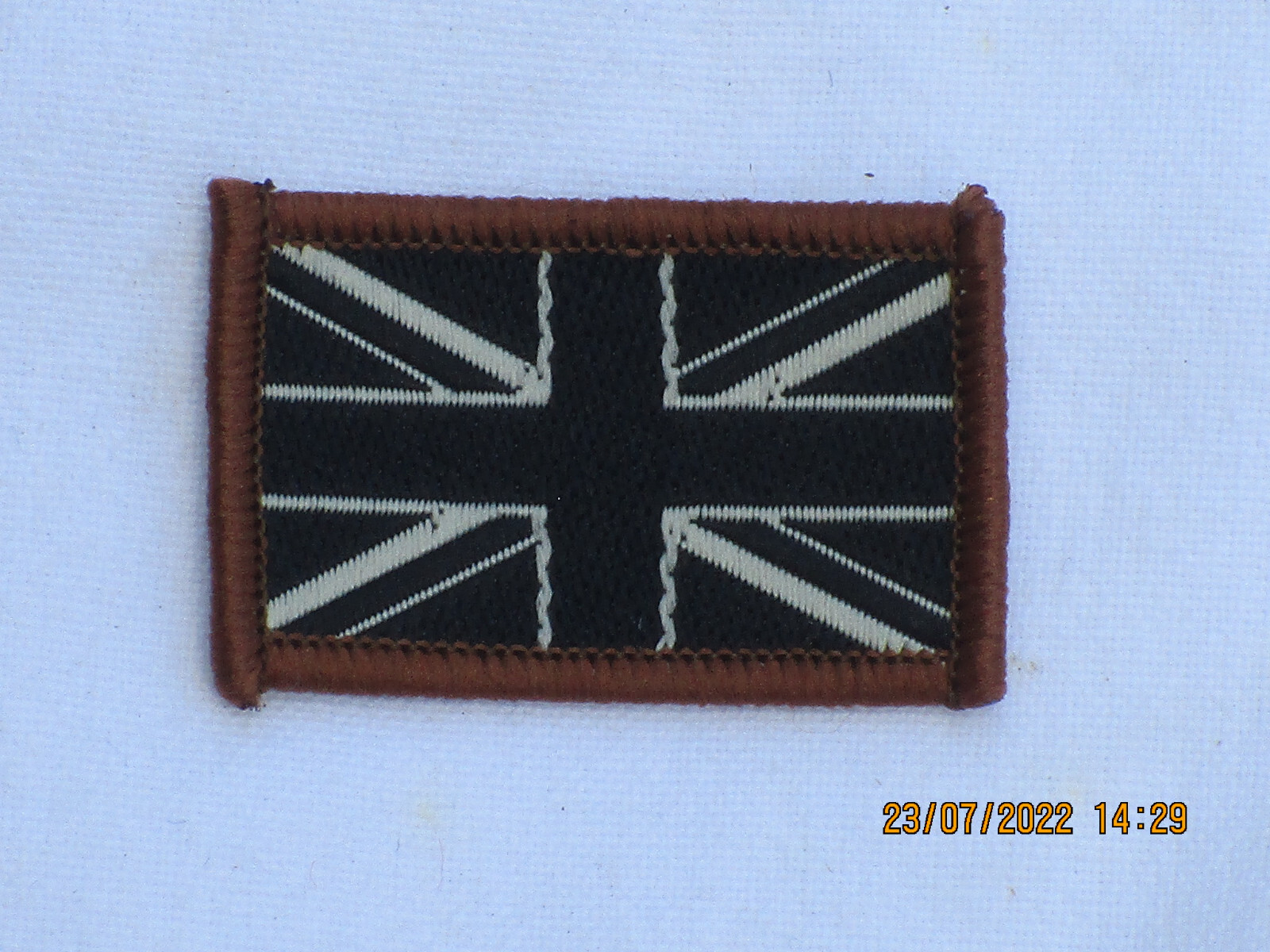 5x Union Jack 40x25mm,Black / Braun Without touch fastener,Arm Badge ...