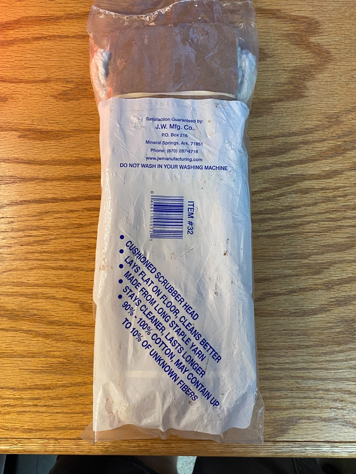 Cushion Head Cotton Mop Replacement Head #32 Threaded Screw On MADE in ...