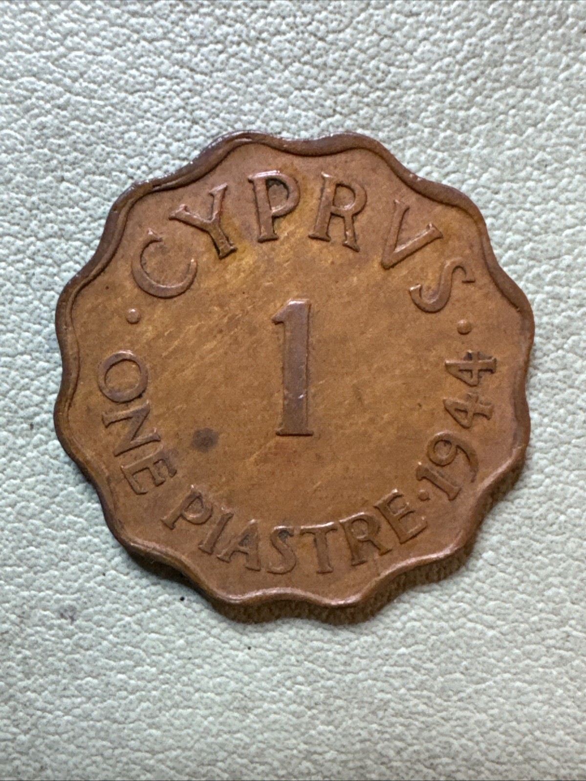 1944 CYPRUS 1 PIASTRE George VI – Antique Coins World