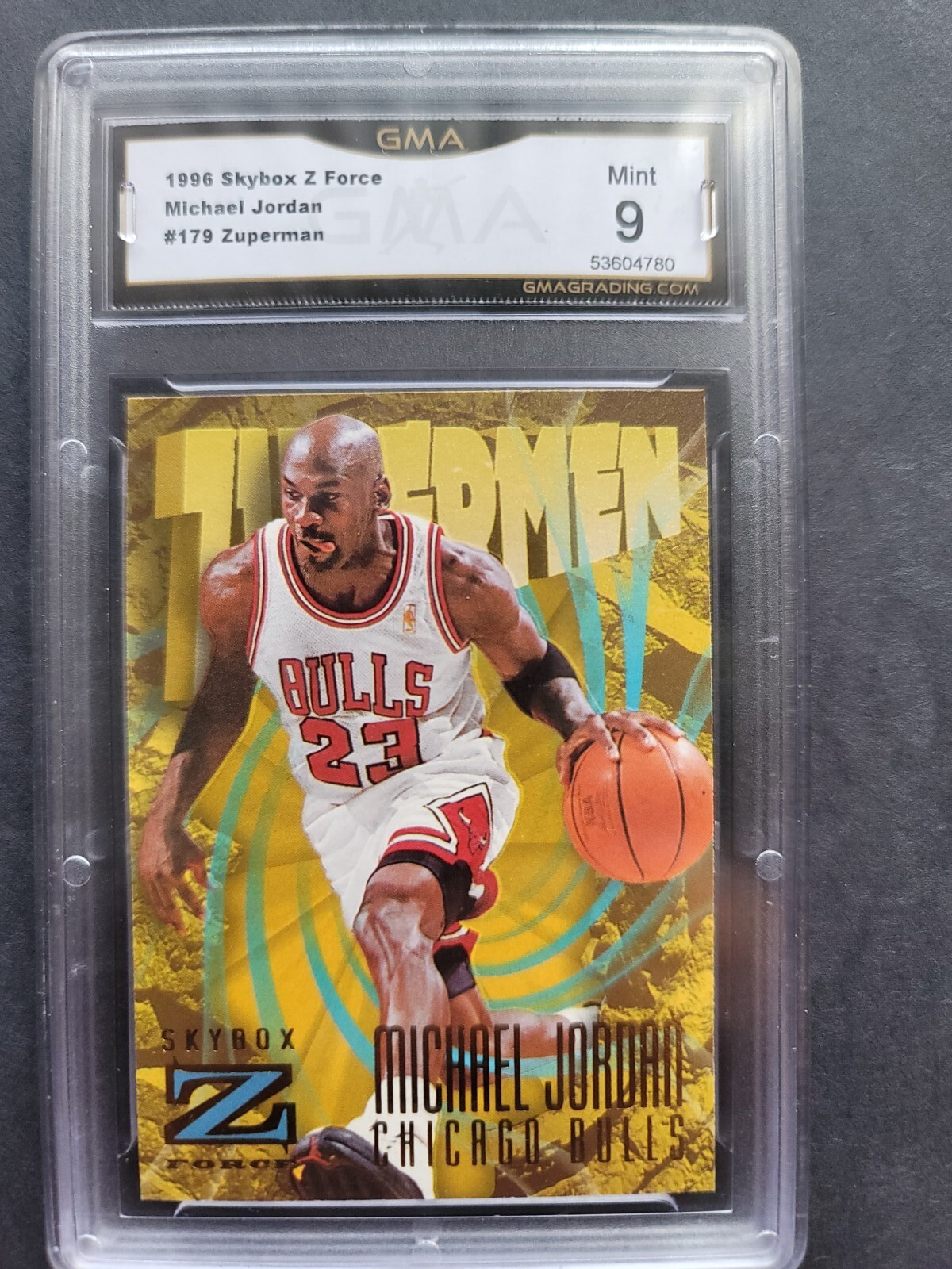 1996 Skybox Z-Force Michael Jordan #179 Zuperman 🔥 GMA 9 MINT Chicago ...