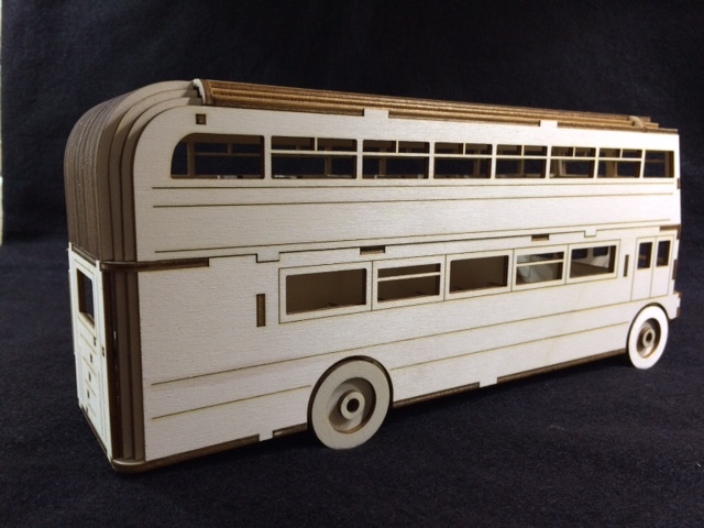Laser Cut Wooden Routemaster Double Deck Bus 3D Model/Puzzle Kit | eBay