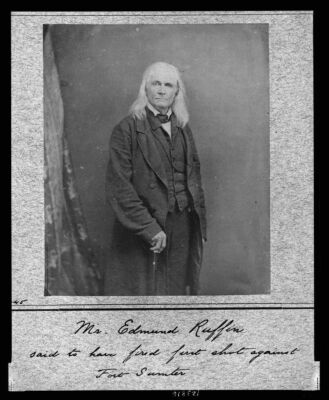 8" x 10" Photo 1860 Mr. Edmund Ruffin, said to have fired first shot ...