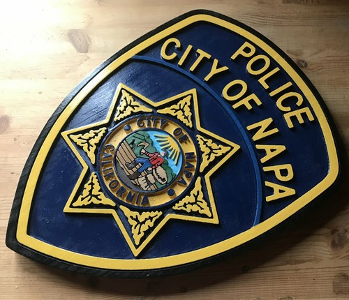 Police Napa 3D routed carved routed Patch Plaque Sign Custom Carved | eBay