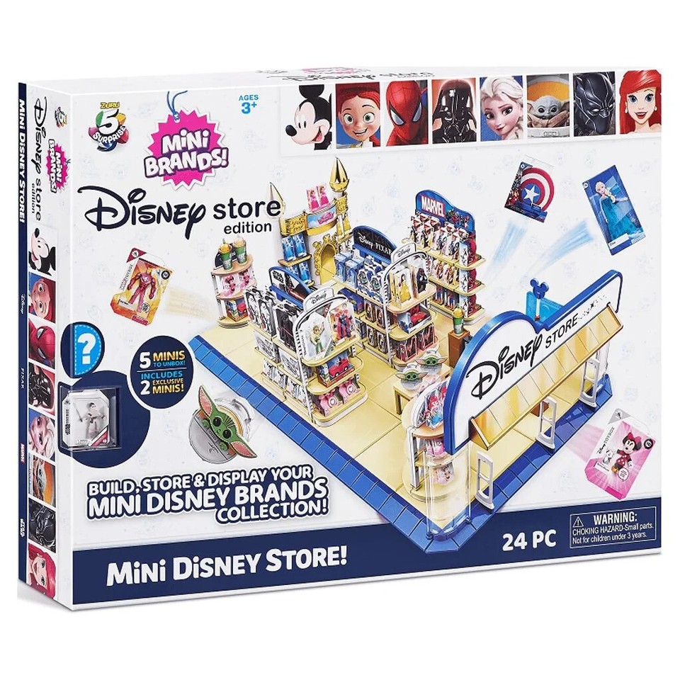 5 Surprise Disney Store Mini Brands Toy Store Playset 2 Exclusive Minis ...