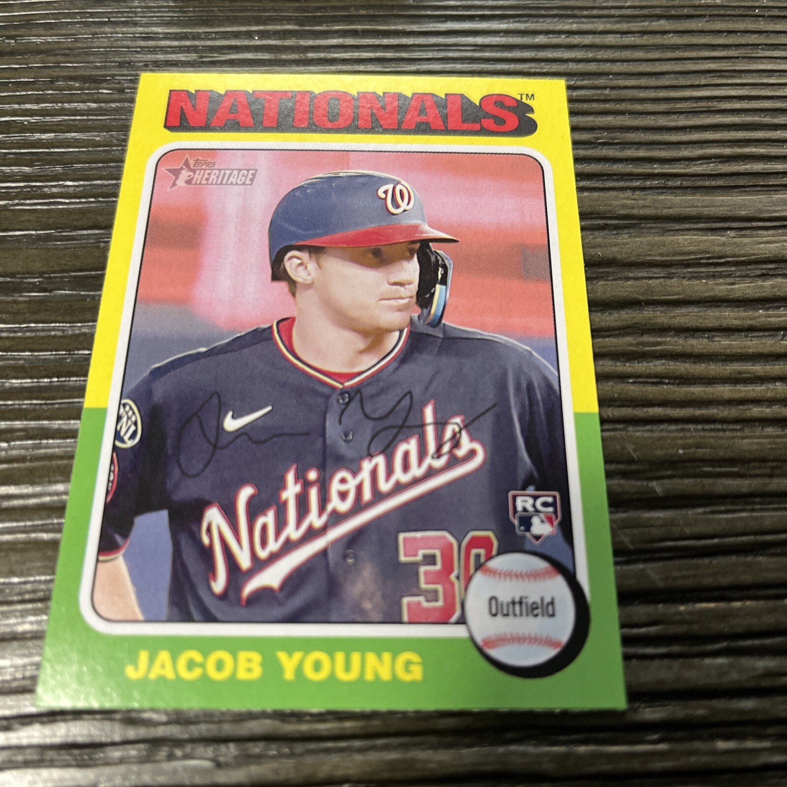 2024 Topps Heritage Jacob Young Rookie #394 Washington Nationals Rookie ...