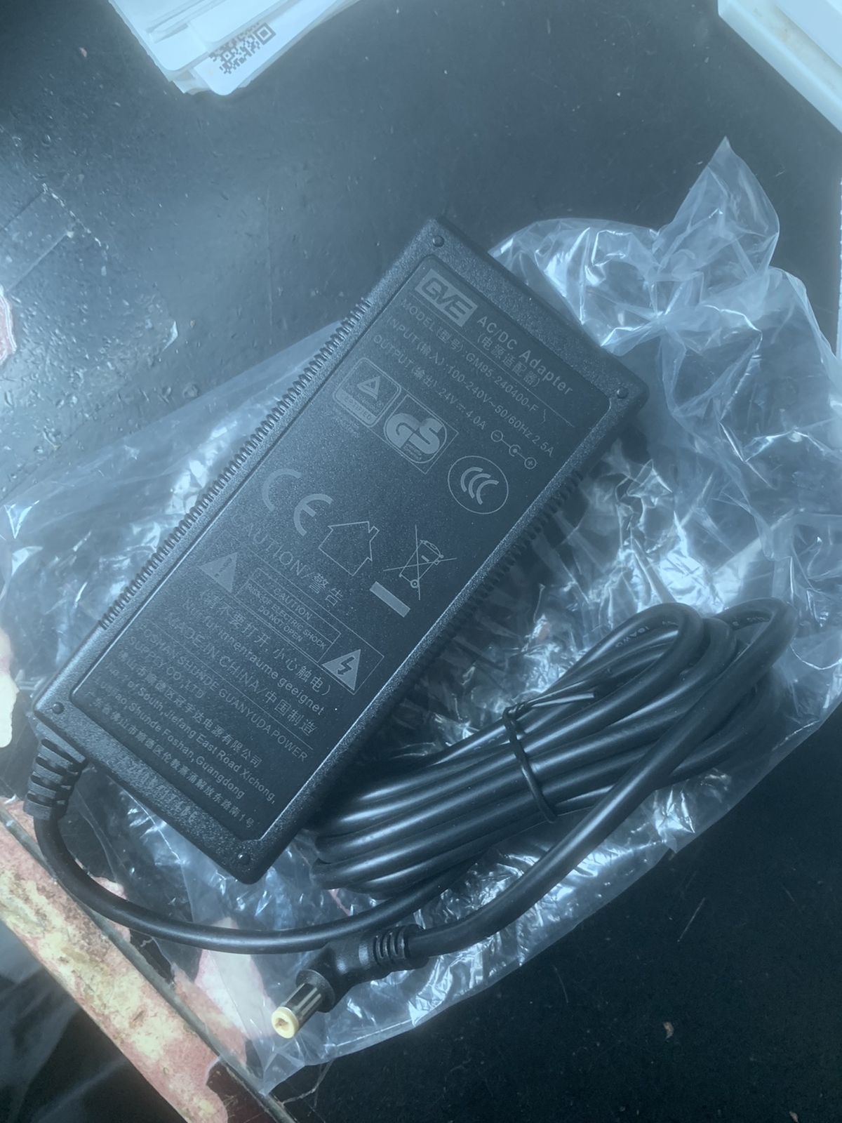 Genuine GVE Power Supply GM95-240400-F AC/DC Adapter 24V 4A With Plug ...