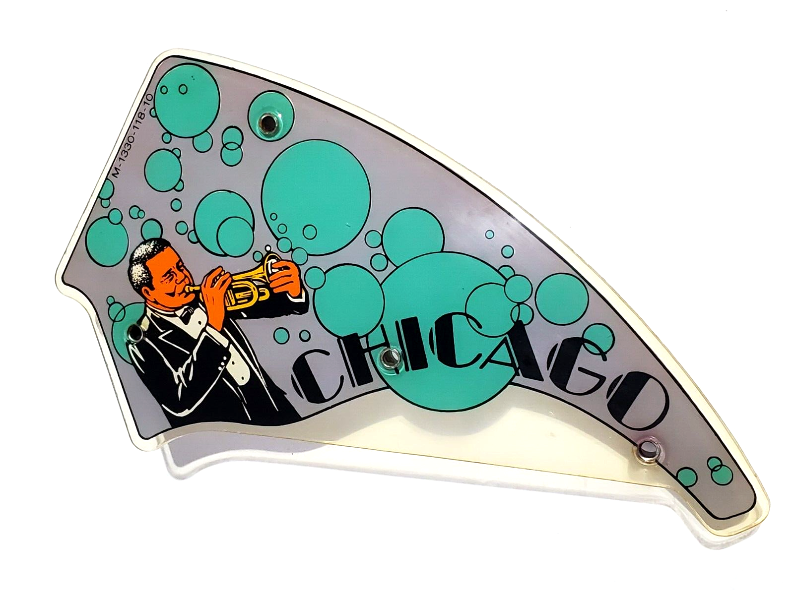 VINTAGE 1976 BALLY OLD CHICAGO PINBALL MACHINE PLAYFIELD PLASTIC M-1330 ...