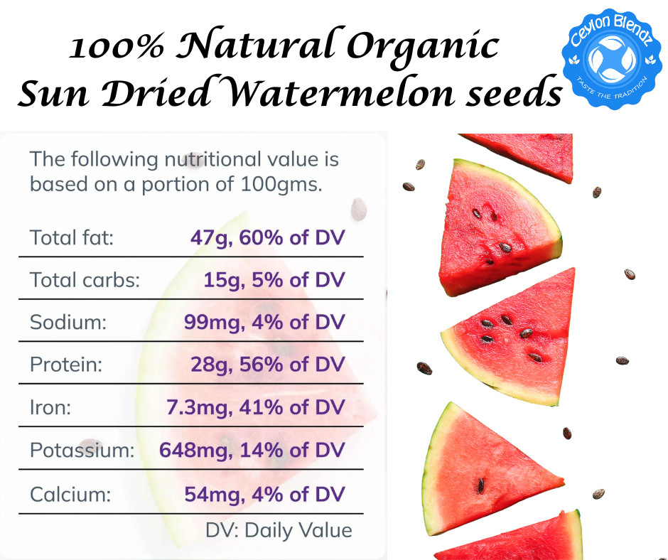 100% Organic Sun Dried Natural Watermelon (Citrullus lanatus) Seeds ...
