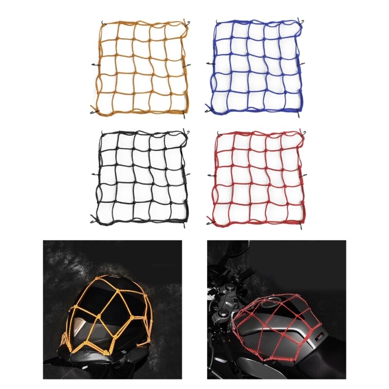 Motorcycle Cargo Net 16"x16" Heavy Duty Bungee Net Luggage Thicken ...