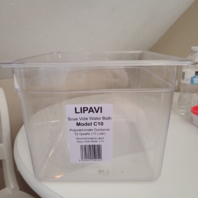 LIPAVI Sous Vide Container Model C10 3.0 Gallon (12 Quarts) and C10L-AP ...