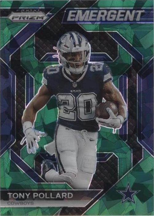 2023 Panini Prizm - Emergent Tony Pollard #H-15 Green Ice Prizm for ...
