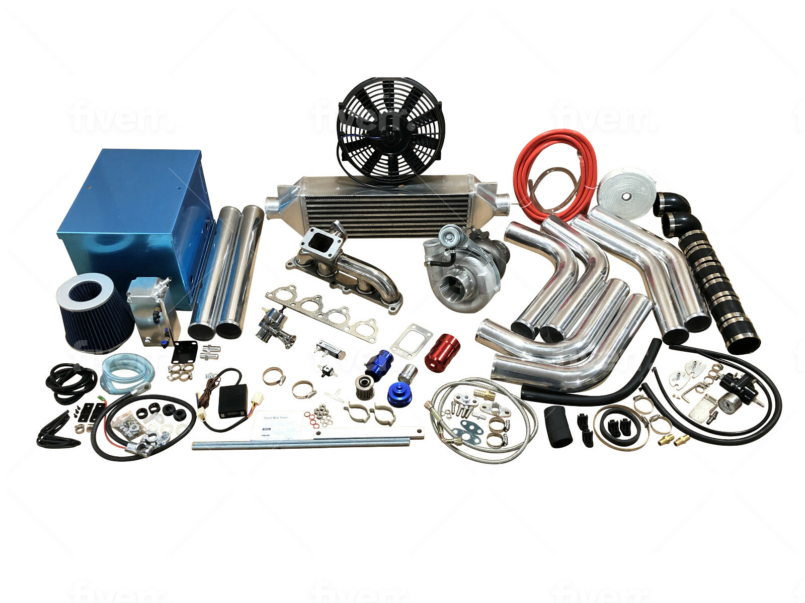 FOR Tacoma 4Runner Turbo Kit T3 2RZ-FE 3RZ-FE 490HP 1TRFE 2TRFE 2.4L 2 ...