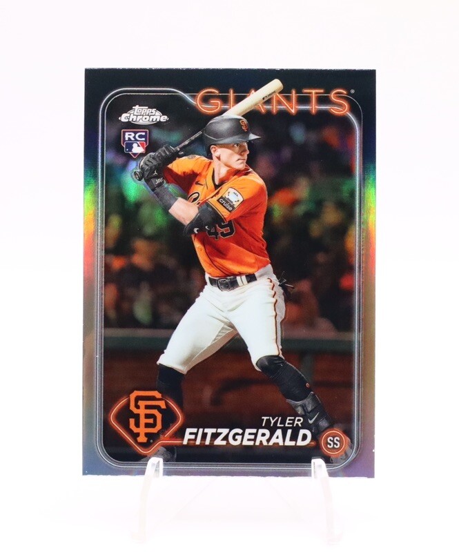 🔥 Tyler Fitzgerald RC 2024 Topps Chrome Refractor SP San Francicso ...