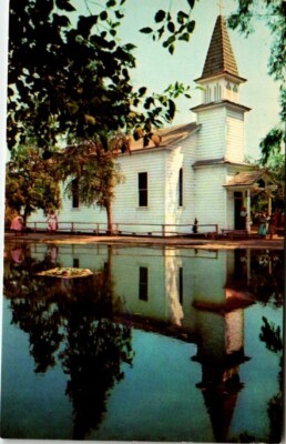 Chrome Postcard Knott's Berry Farm Church of Reflections California CA ...
