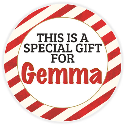 This is a Gift for Gemma - 10 Pack Circle Stickers 3 Inch - Christmas ...