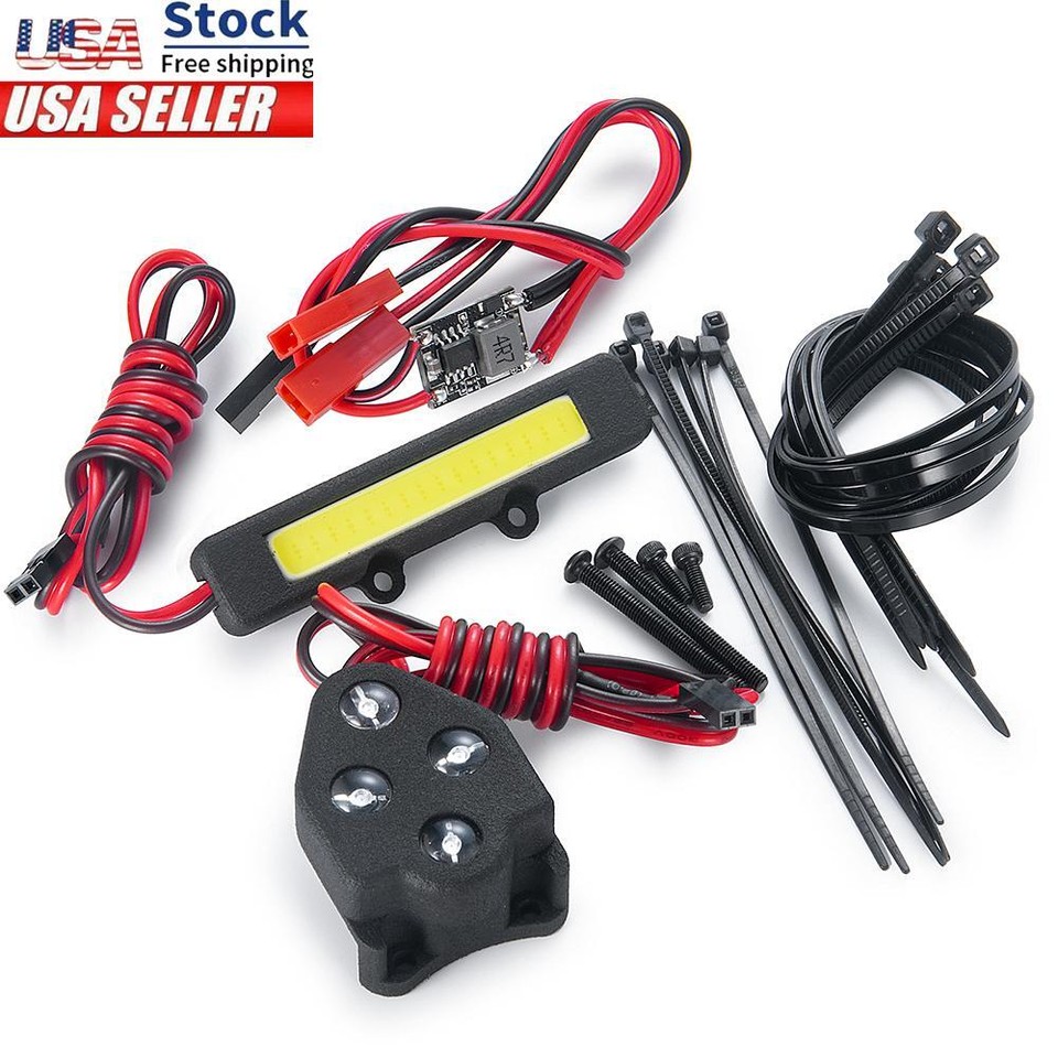 RC LED Lights Kit COB Front + LED Rear Light Lamp for 1/8 SLEDGE ...