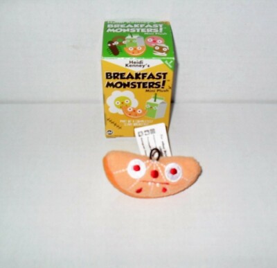 HEIDI KENNEY'S BREAKFAST MONSTERS MINI PLUSH SINGLE ORGE ORANGE | eBay