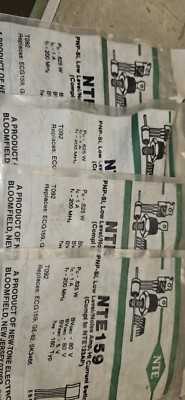 ECG159 - Transistor PNP Amp, Sw - TO92 Replaces NTE159, GE-82, SK3466 ...