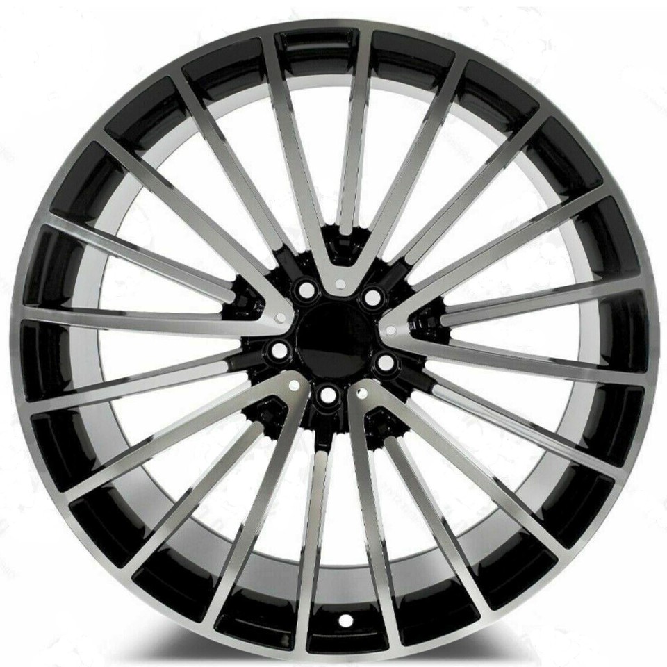 20x8.5 +36 5x112 Wheel Rims Black Machined for Mercedes Benz CLS450 ...