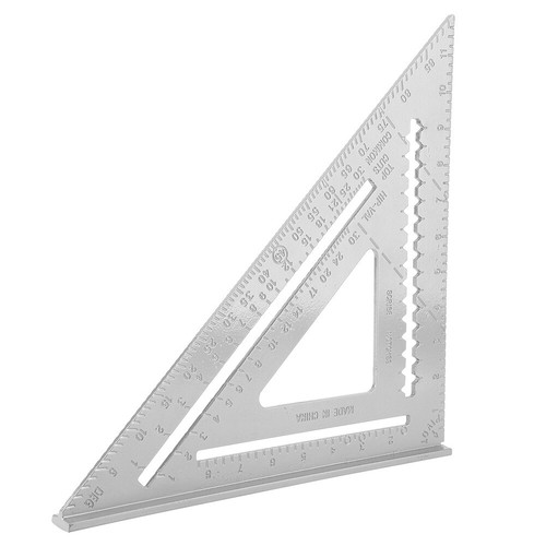 (Cast Aluminium)12in Triangle Ruler Rust-Proof Right Angle Ruler ...
