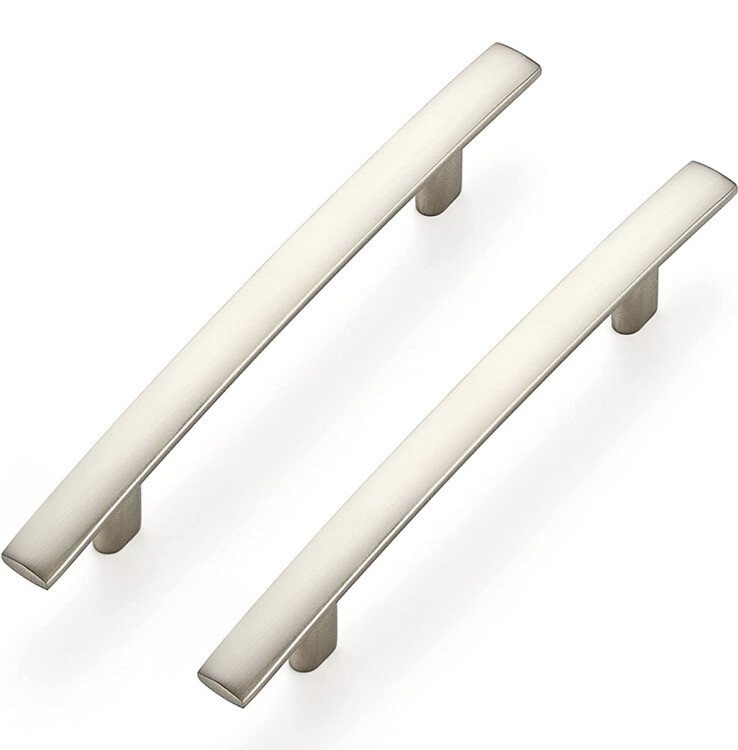 Ravinte 5 Pack 6 Inch Curved Cabinet Pulls Brushed Nickel Zinc Alloy ...