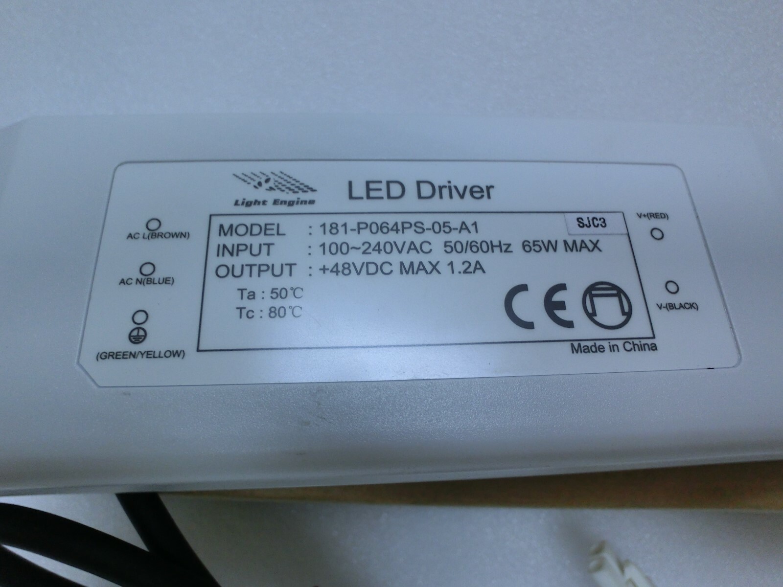 OptiLED 5105405629 LED Driver,Light engine 181-P064PS-05-A1,48V-1.2A ...