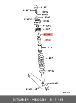 Genuine OE Support Assembly Suspension MB809281 for Mitsubishi MB80 ...