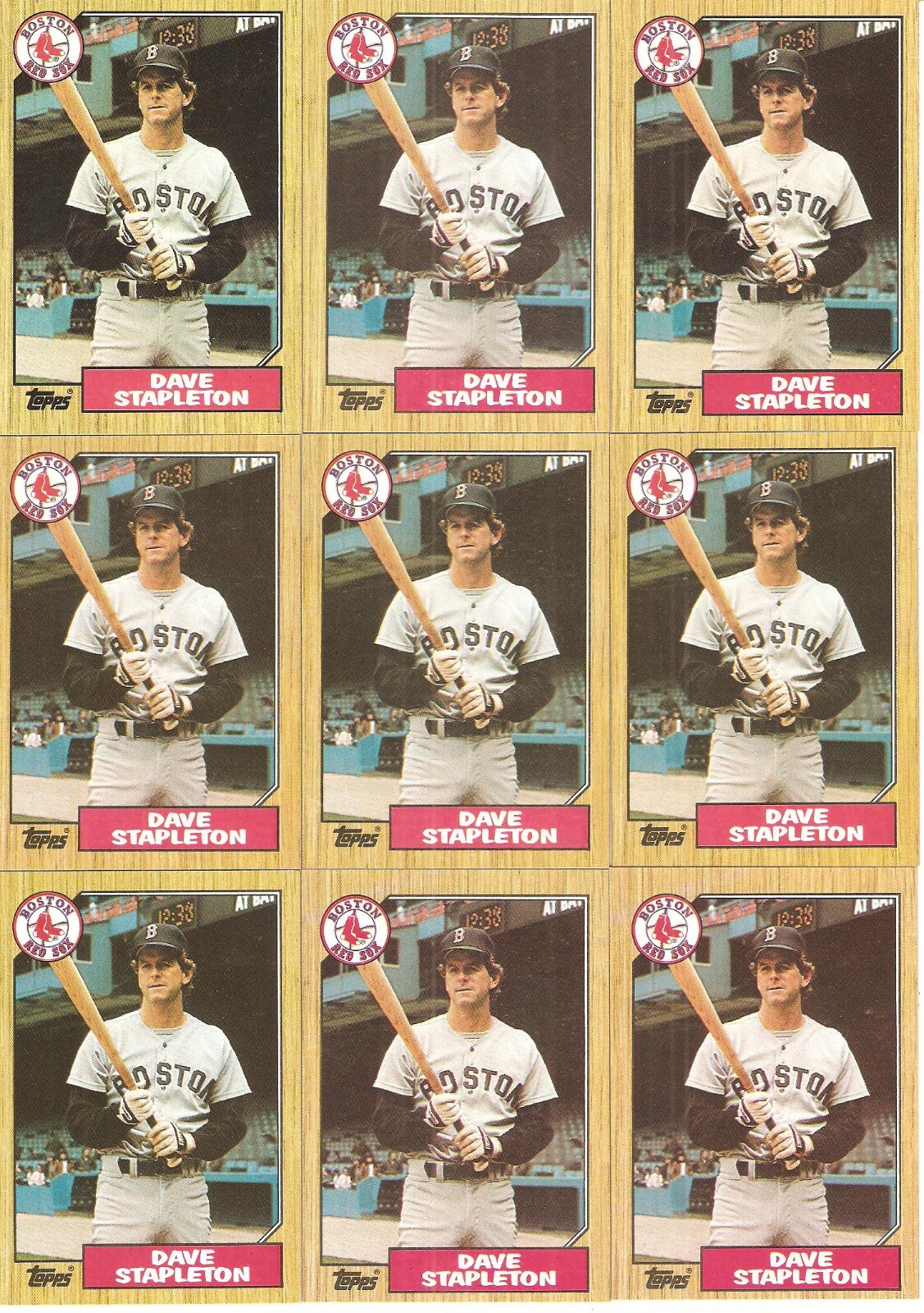 36 CARD DAVE STAPLETON BASEBALL CARD LOT 226 | eBay