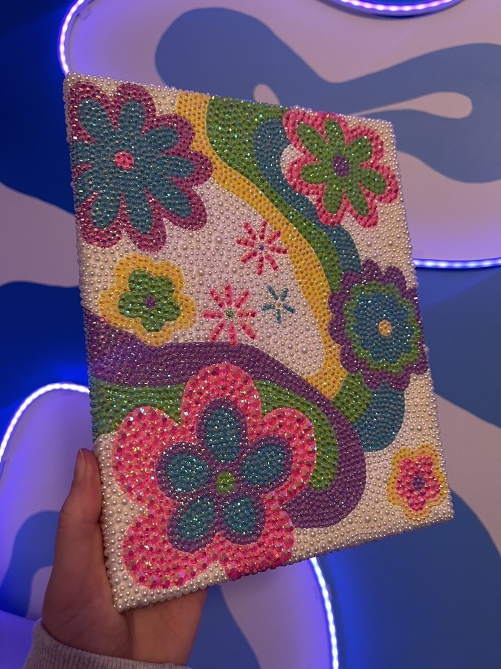 Colorful flower Rhinestone Canvas Artwork | eBay