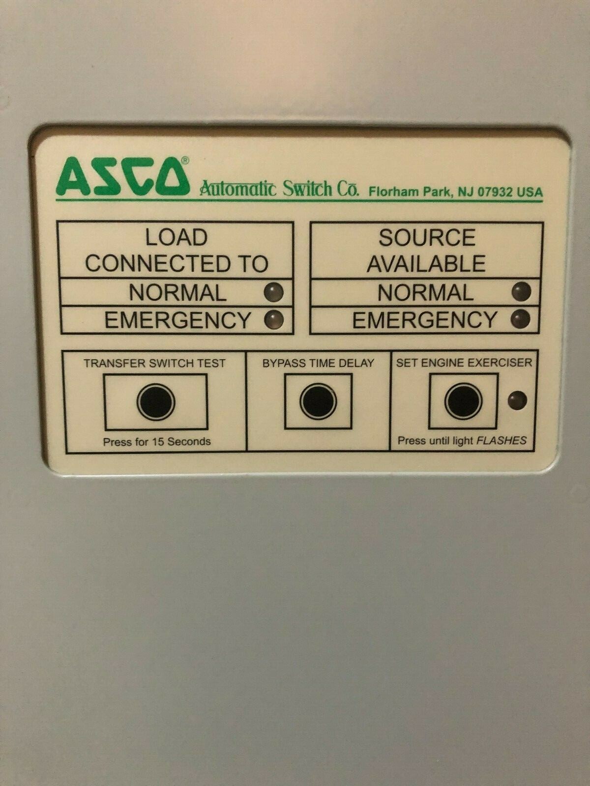 ASCO Series 300 1 Phase 30A 120vac Automatic Transfer Switch | eBay