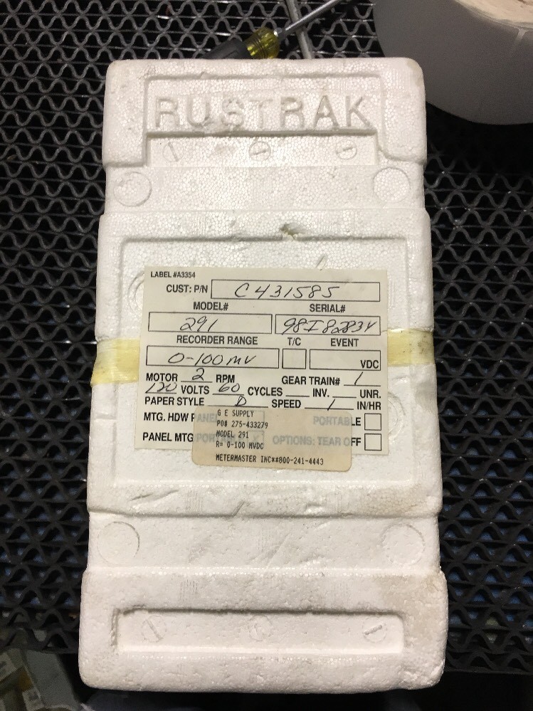 RUSTRAK D.C. SIGNAL CHART RECORDER FOR DC 0-100MV MODEL 291 | eBay