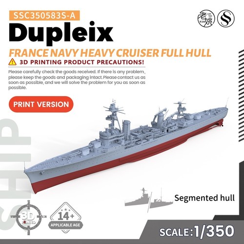 MRY-SFW 1/350 Military Model Kit France Navy Heavy cruiser Dupleix Full ...