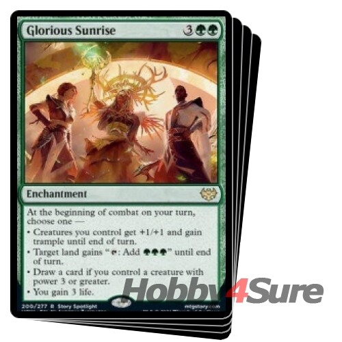 Glorious Sunrise X4 M/NM Magic: The Gathering MTG Innistrad: Crimson ...