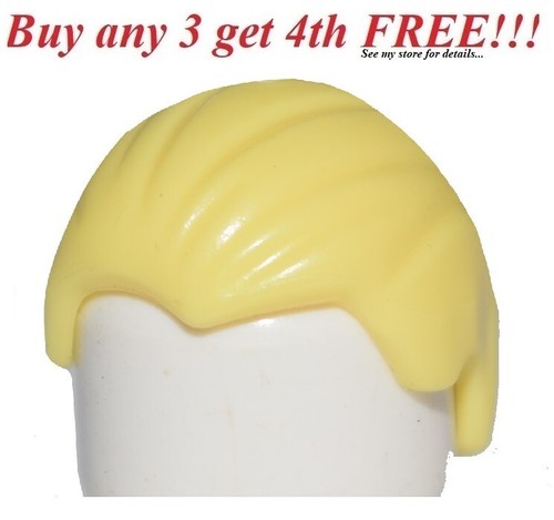 ☀️NEW Lego Minifig Hair Male Boy Yellow Blonde Minifigure Combed Front ...