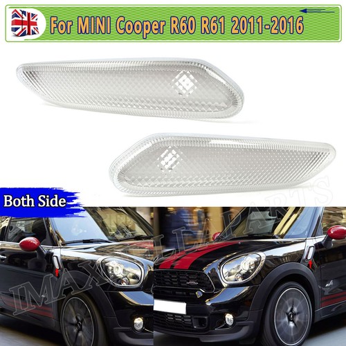 Pair White Lens For Mini Countryman R60 R61 10-16 Side Indicator ...