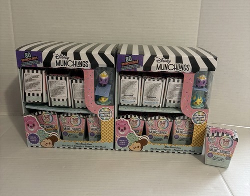 Lot Of Disney Munchlings Mini Munch Figures 38 Packs & 2 Displays ...