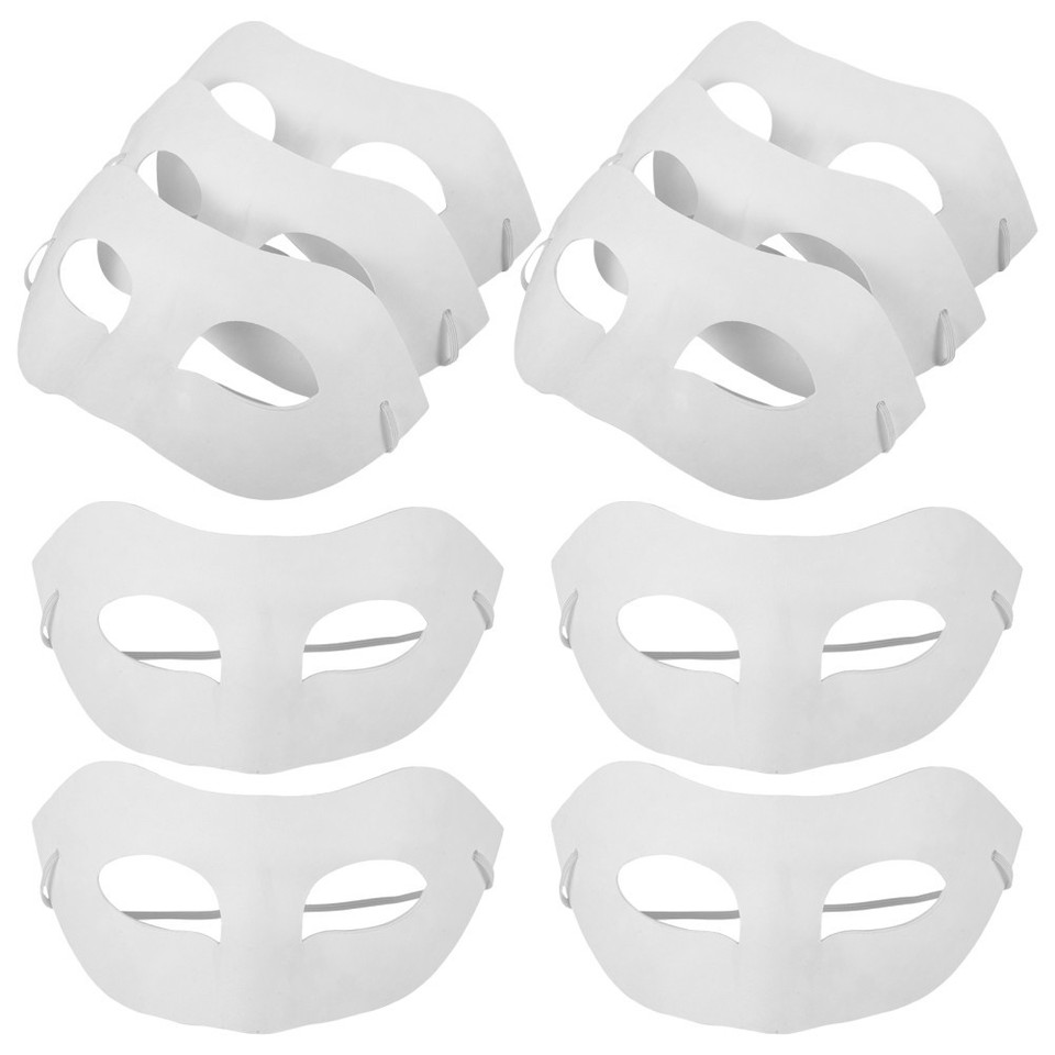 10 Pcs Blank Masks for Party DIY Mardi Gras Make Your Own Carnival ...