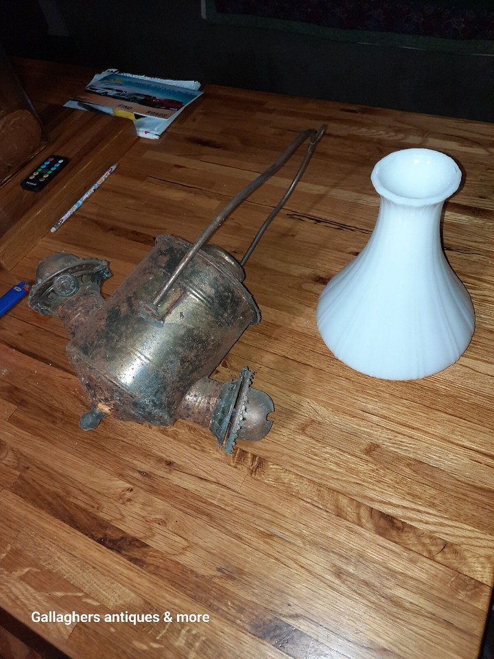 Lamp Shade Lot Antique Angle Lamp Burners ANGLE MFG CO NY Oil Lamp ...