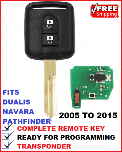 TRANSPONDER REMOTE Car Key Suitable for NISSAN DUALIS NAVARA Pathfinder ...