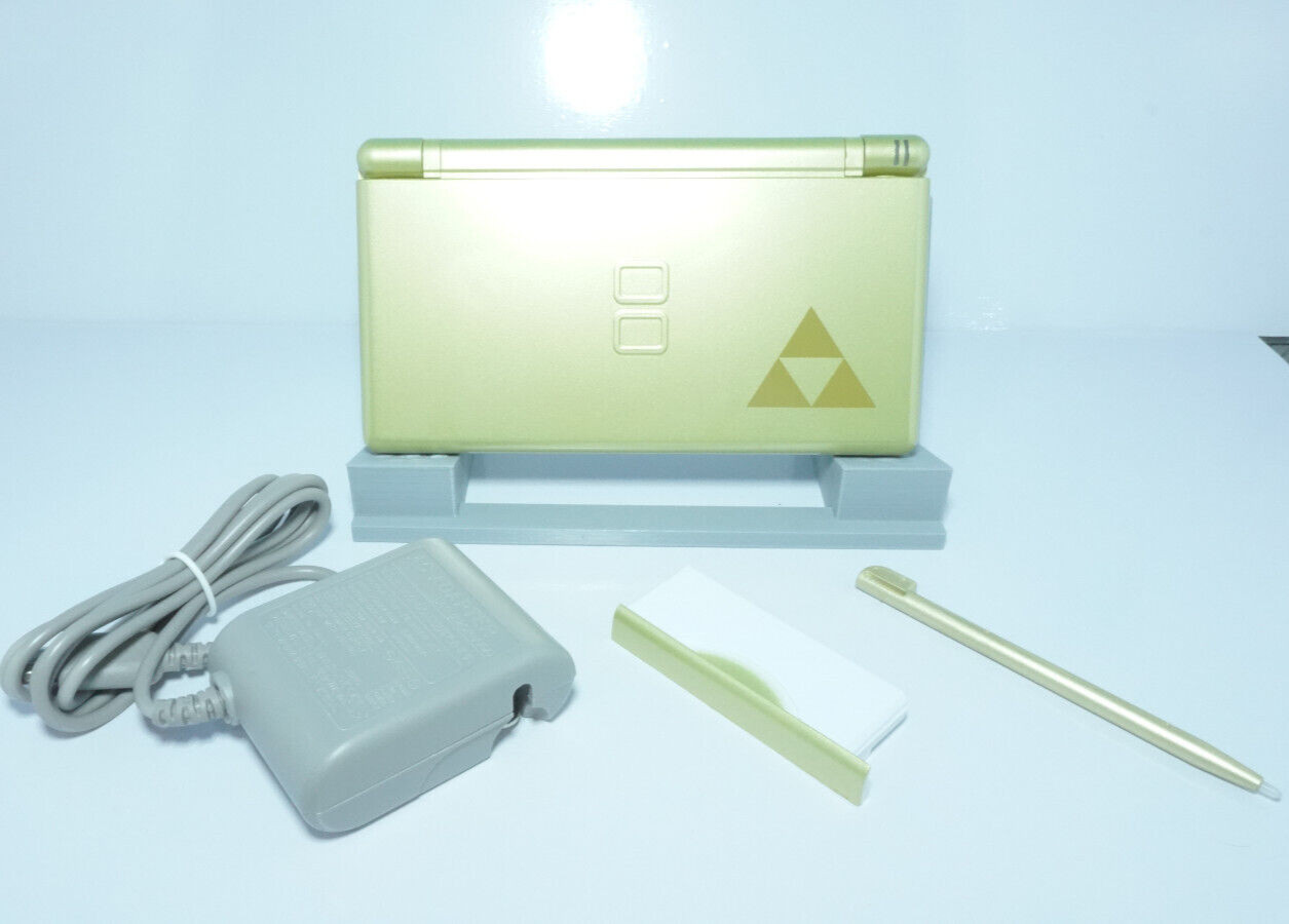 Nintendo DS Lite Zelda Triforce Gold Handheld Gaming System w/ Charger ...