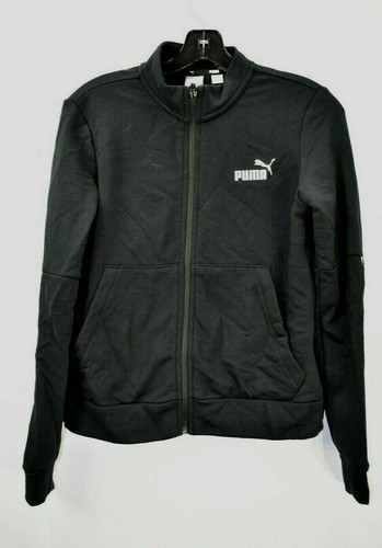 PUMA Women's Amplified Logo Sleeve Fleece Track Jacket, Size: XS, Black ...