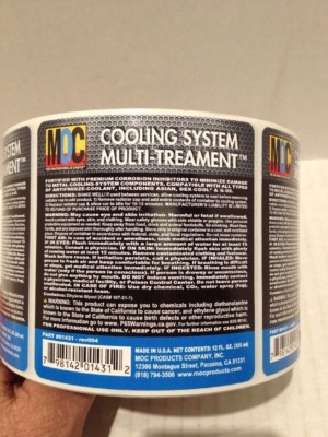 MOC COOLING SYSTEM MULTI-TREATMENT LABELS LBO1431-ROLL OF 500 | eBay